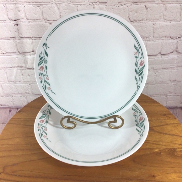 Corelle | Dining | Vtg Corning Corelle Rosemarie Tulip Plates | Poshmark